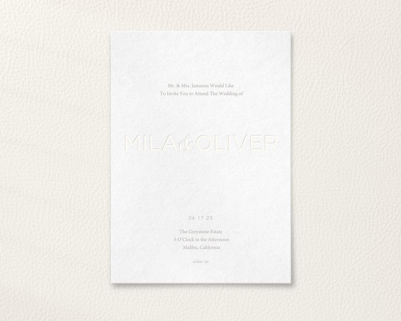 See the Best White Wedding Invitations at B&B