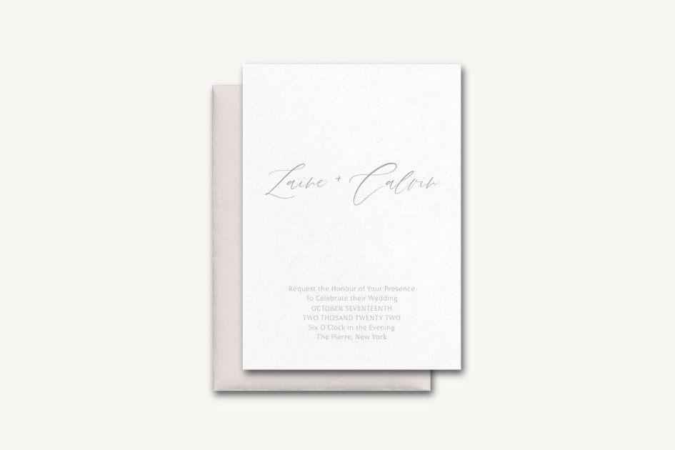 Beautiful Printed Wedding Invitations - Shop the Calvin Collection
