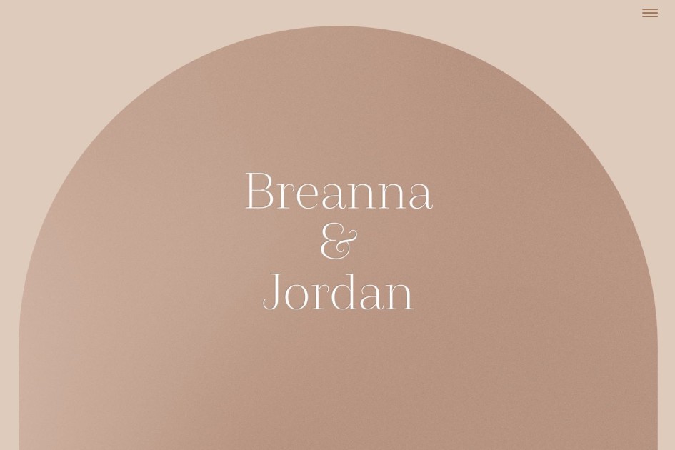 Great Wedding Websites - Check out the Breanna Design at B&B
