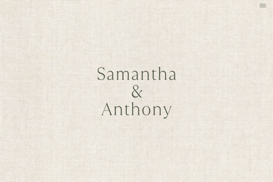 Great Wedding Websites - Check out the Samantha Design at B&B