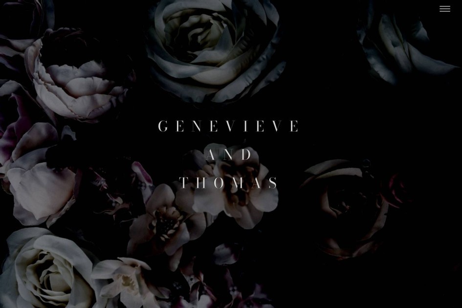 Great Wedding Websites - Check out the Genevieve Design at B&B