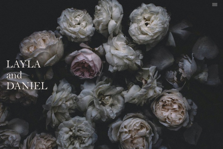 Great Wedding Websites - Check out the Layla Design at B&B